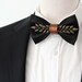 Black Bowtie, Copper Mens Silk Bow Tie for Men, Gold Wedding Bow Tie Black Satin Bowtie ...