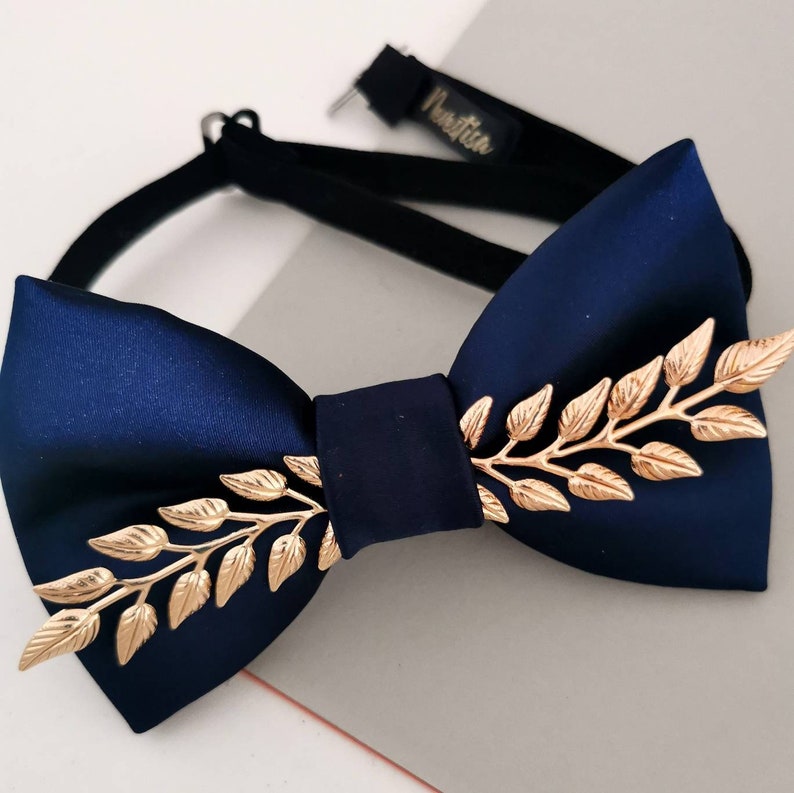 Navy Blue Satin Mens Boys Bow Tie Navy Blue Formal Bowties - Etsy