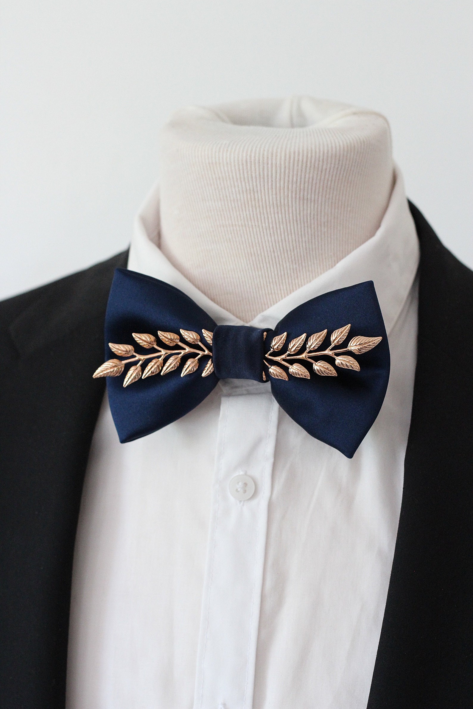Navy Blue Satin Mens Boys Bow Tie, Navy Blue Formal Bowties, Men Bowtie ...