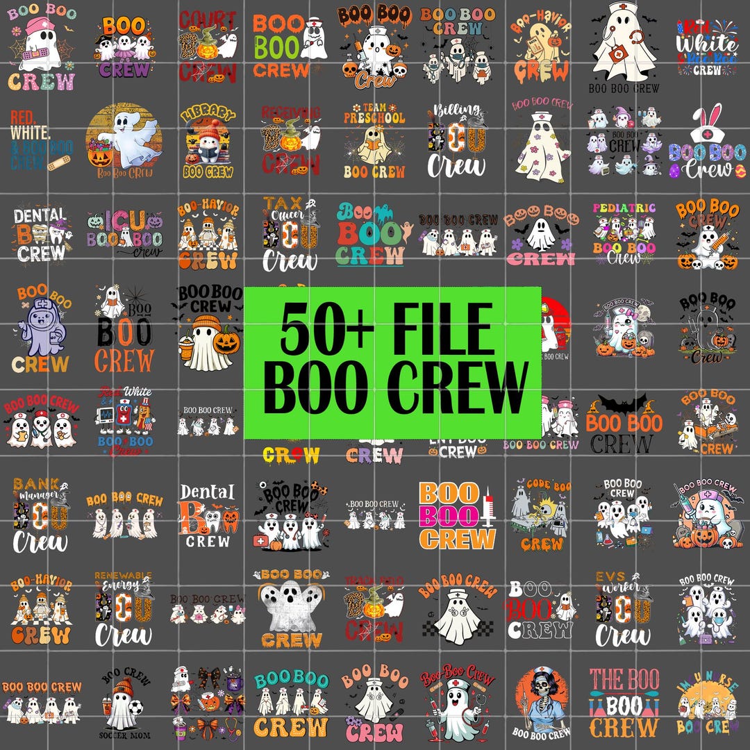 50+ Design Boo Boo Crew PNG Bundle, Halloween Nurse Png, Funny Medical ...