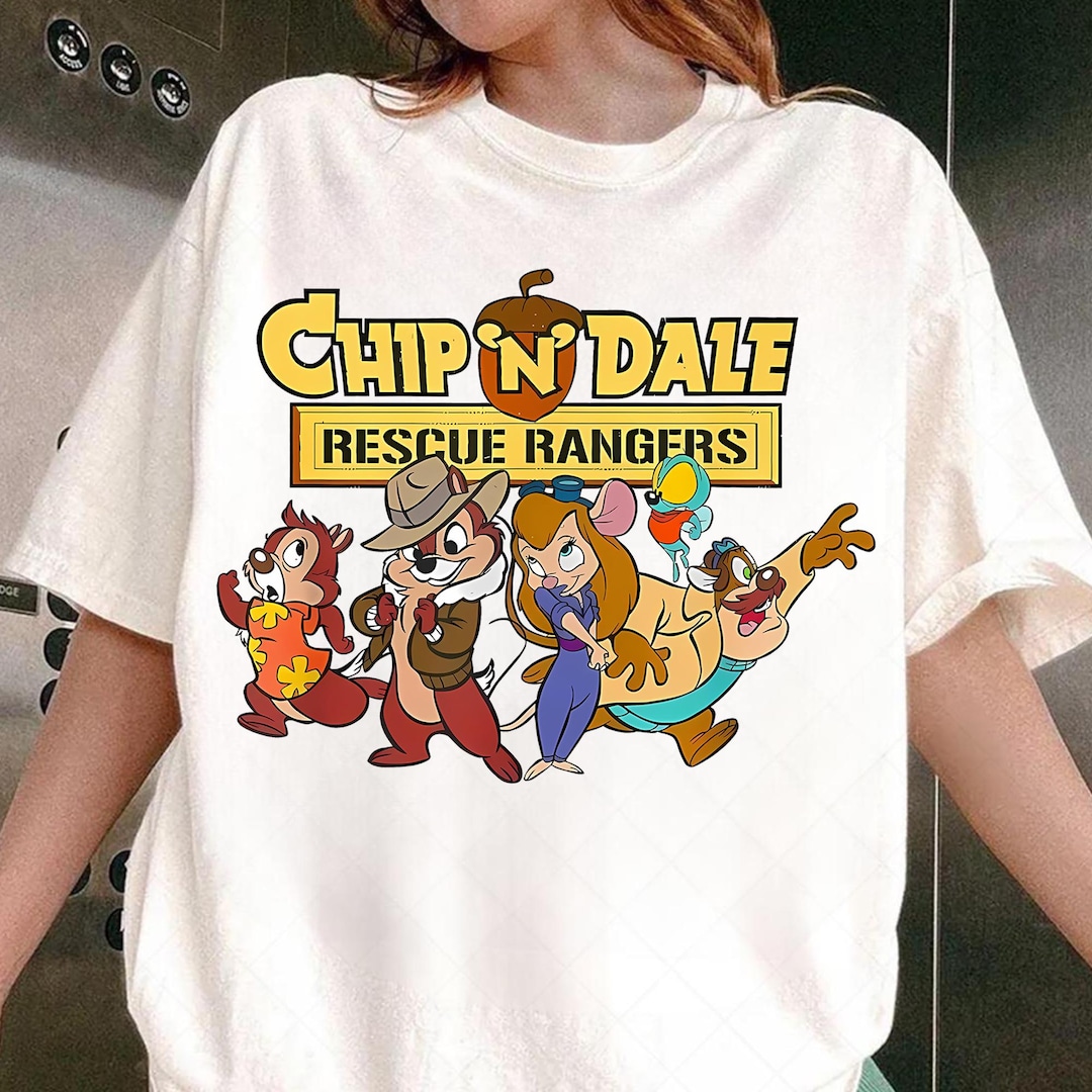 Retro 90s Chipmunk Brother Chip & Dale Rescue Rangers Png, Funny Png ...