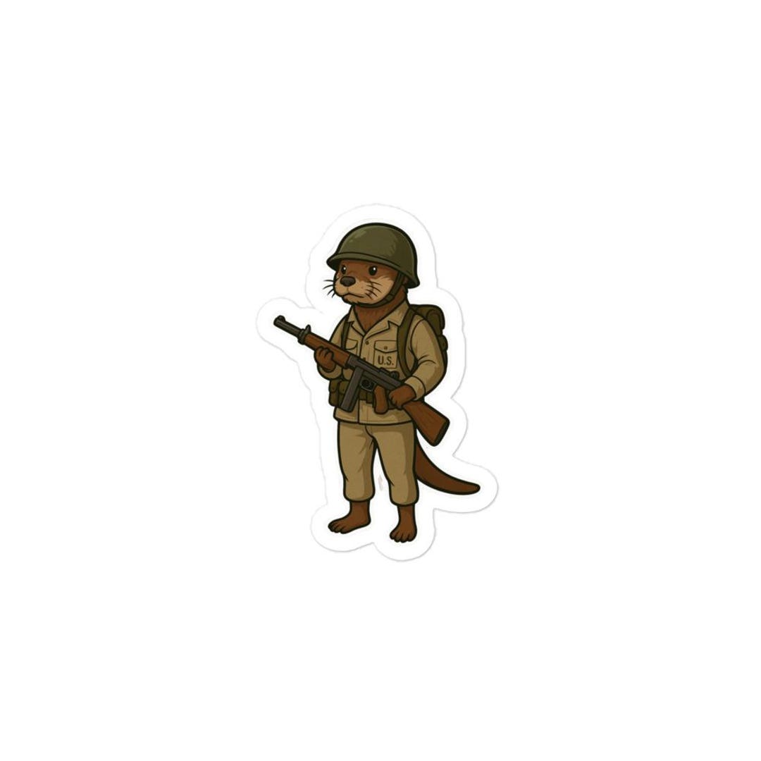 Sticker "tactical Otter - WW2 Edition" - Etsy