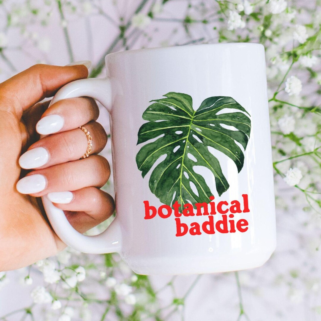 Botanical Baddie Mug Aesthetic Plant Coffee Cup Cute House Plant Lover ...
