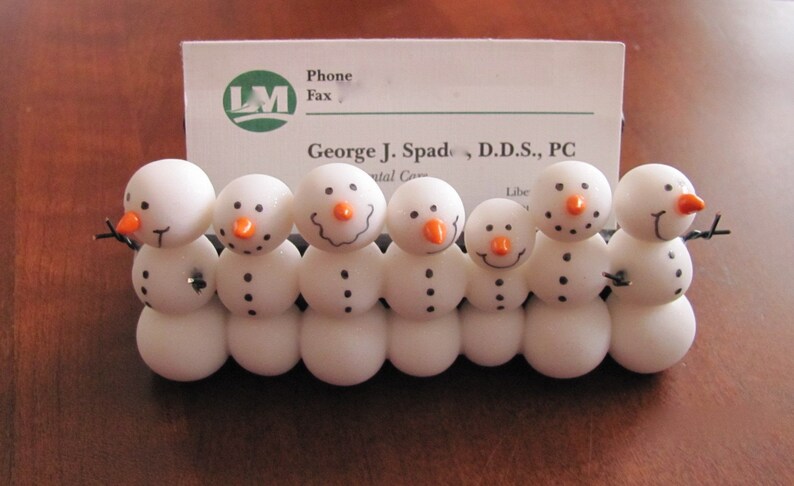 Snowman Business Card Holder - Etsy