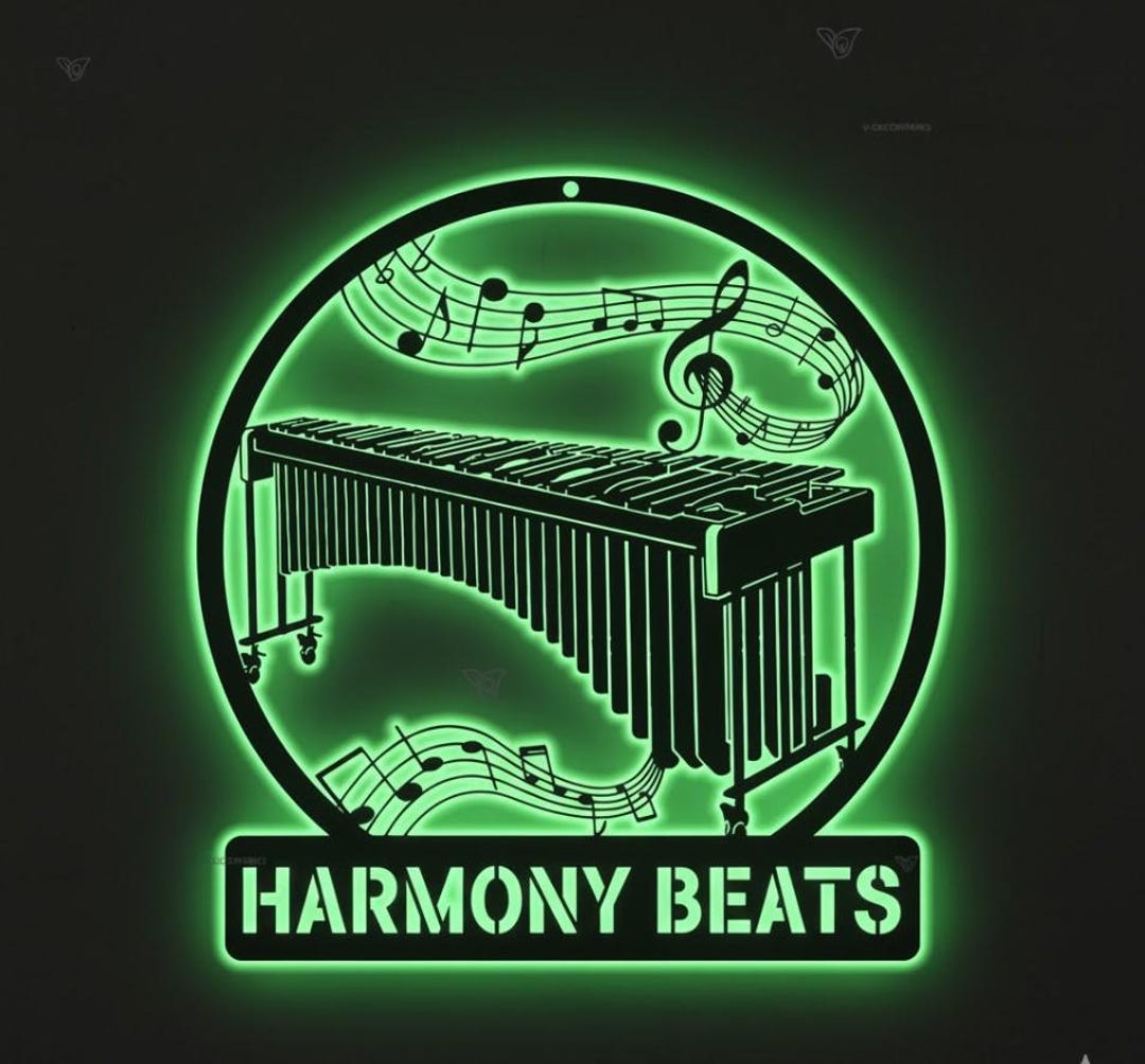 Musician Gift LED Light up Sign, Marimba Instrument Decor, Personalized ...