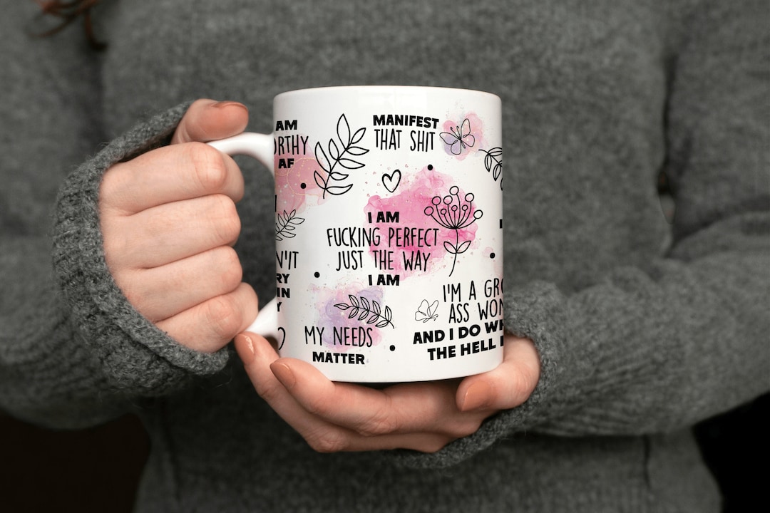Daily Affirmations to Help Lift A Gal up Coffee Mug, Fun Coffee Mug ...