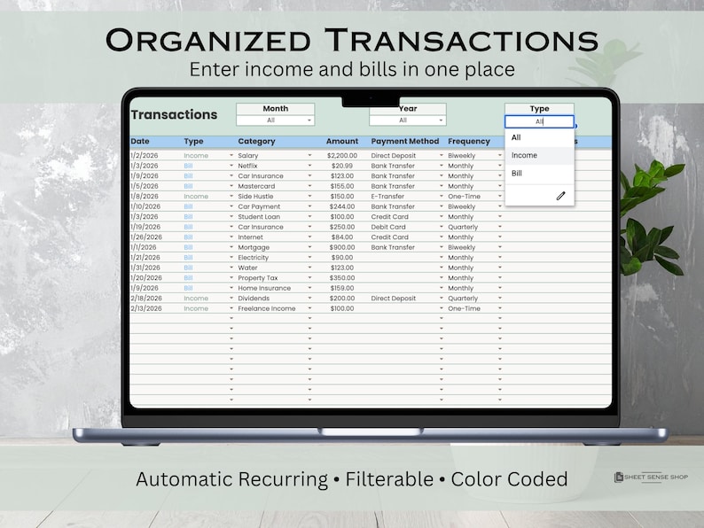 Feuille de calcul de suivi des chèques de paie, suivi des dépenses ...