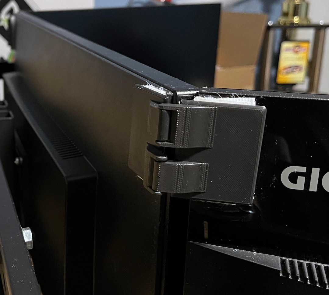 3D Printed Monitor Alignment Hinges 2-pack: Sim Racing Triple Screen ...