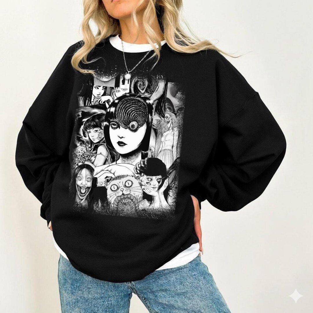 Tomie Horror Manga Sweatshirt, 90s Gothic Anime - Etsy