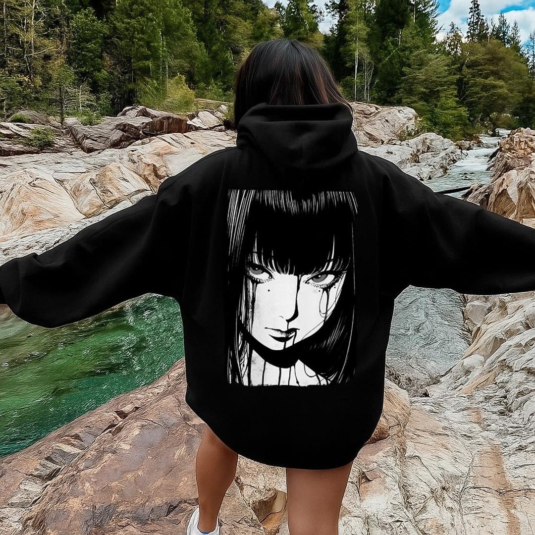 Tomie Horror Manga Hoodie, Gothic Anime Sweatshirt - Etsy
