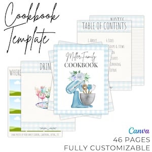 Family Cookbook Template: Editable Recipe Book | Canva, US Letter ...