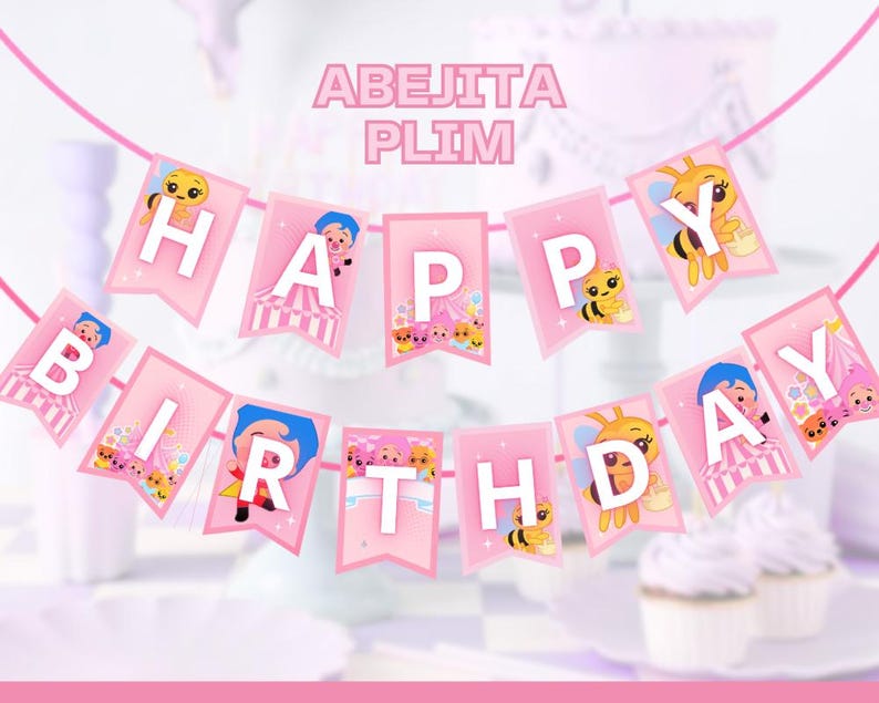 Little Bee Birthday Banner | Printable Party Decoration | Instant ...