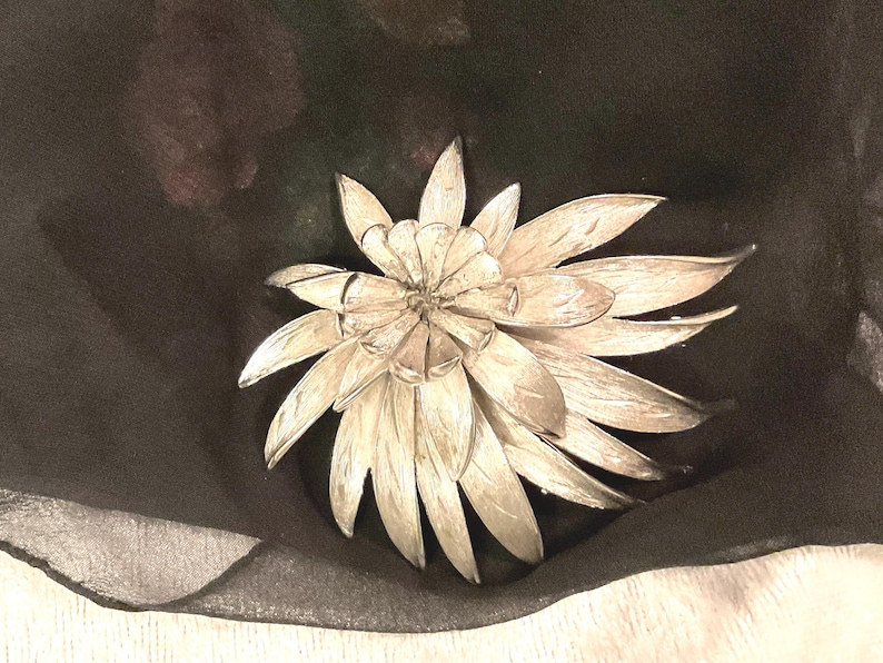 Silver Tone Kramer Signed Floral Leaf Cluster Brooch - Etsy