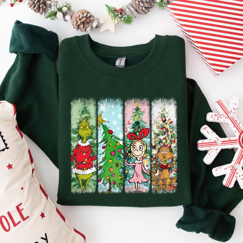 Grinch Print Women Tops - Etsy
