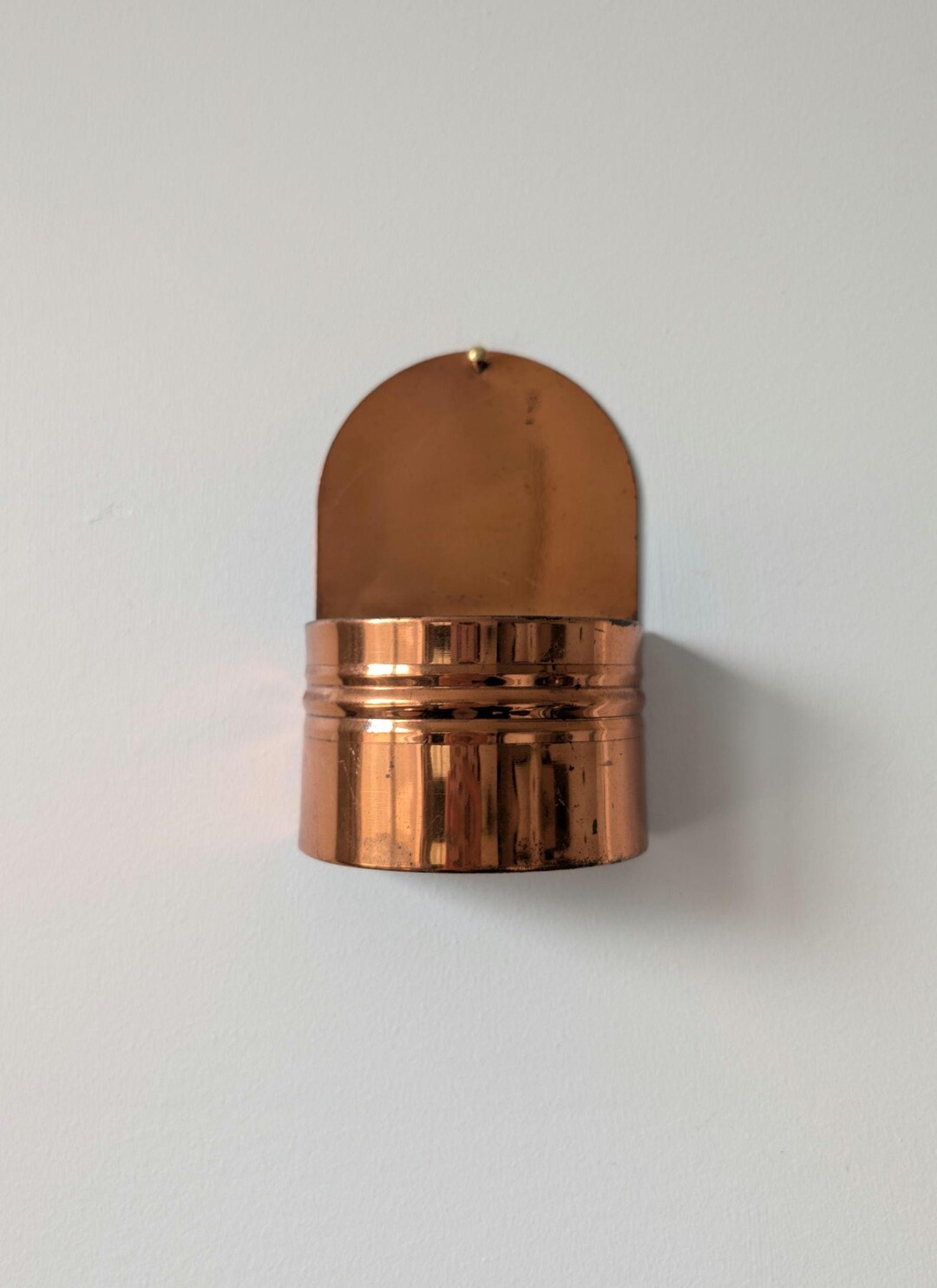 Vintage F.W. Woolworth Co. Copper Wall Pocket / Wall Planter With ...