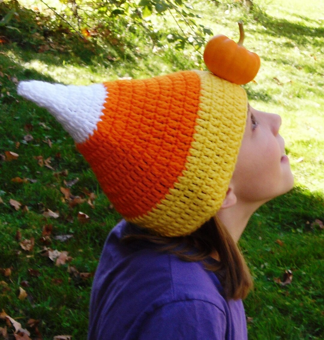 Candy Corn Hat--crochet--any Size - Etsy