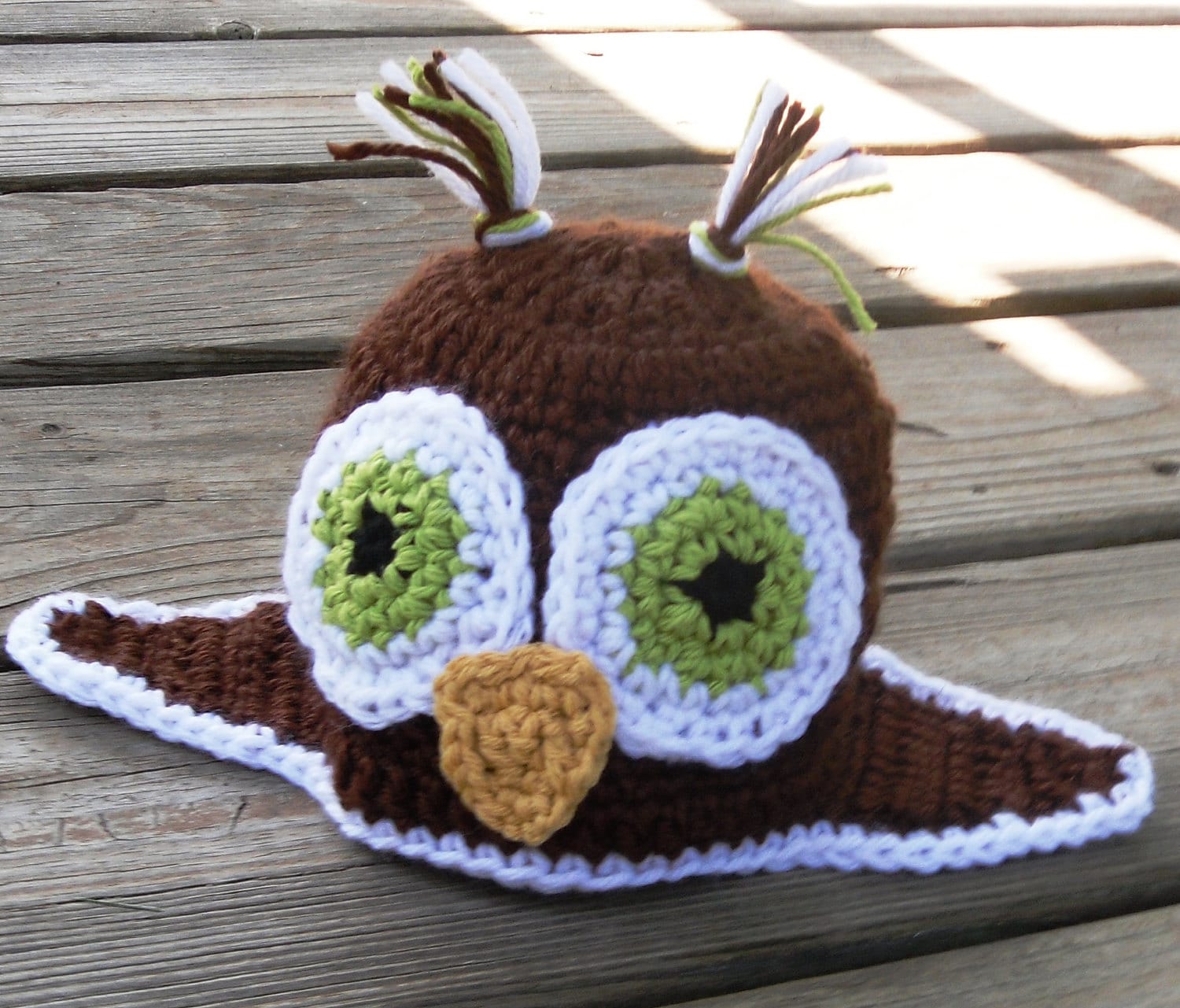 Brown Owl Hat--crochet Owl Earflap Hat--photo Prop--any Size Made to ...