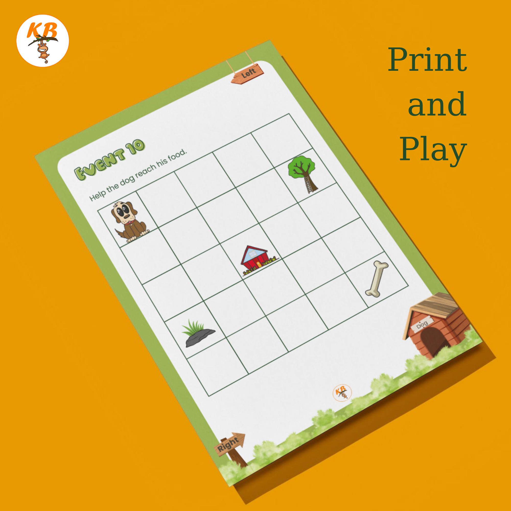 Coding Worksheet for Kids: Dog Coding (digital PDF) - Etsy