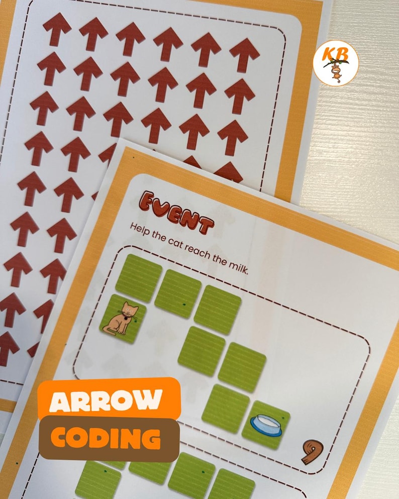 Coding Activity for Kids | Unplugged Worksheet PDF | Directional Arrows ...