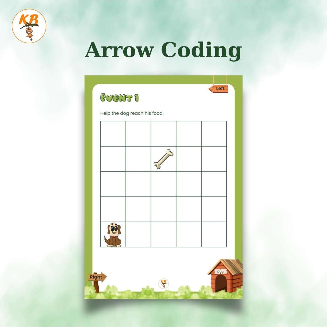 Coding Worksheet for Kids: Dog Coding (digital PDF) - Etsy