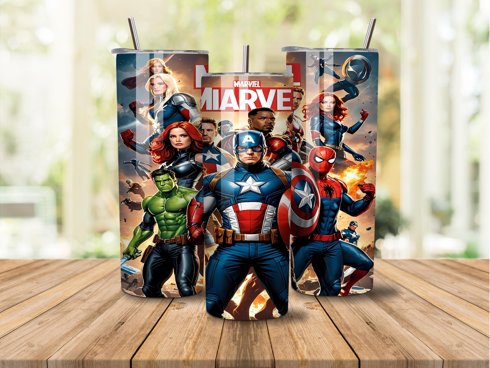 Superhero Comic Team Tumbler Wrap PNG | 20oz Skinny Tumbler Sublimation ...