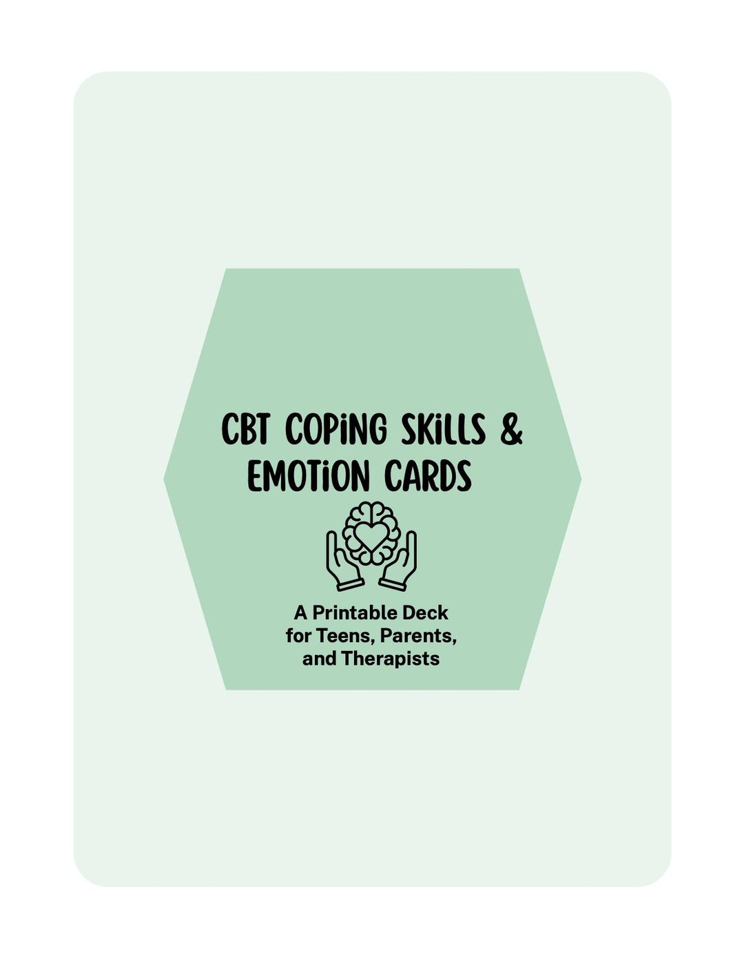 CBT Coping Skills & Emotion Cards – Printable Deck for Teens, Parents ...