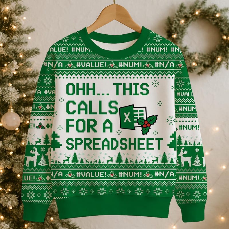 Christmas Spreadsheet Jumper - Etsy UK