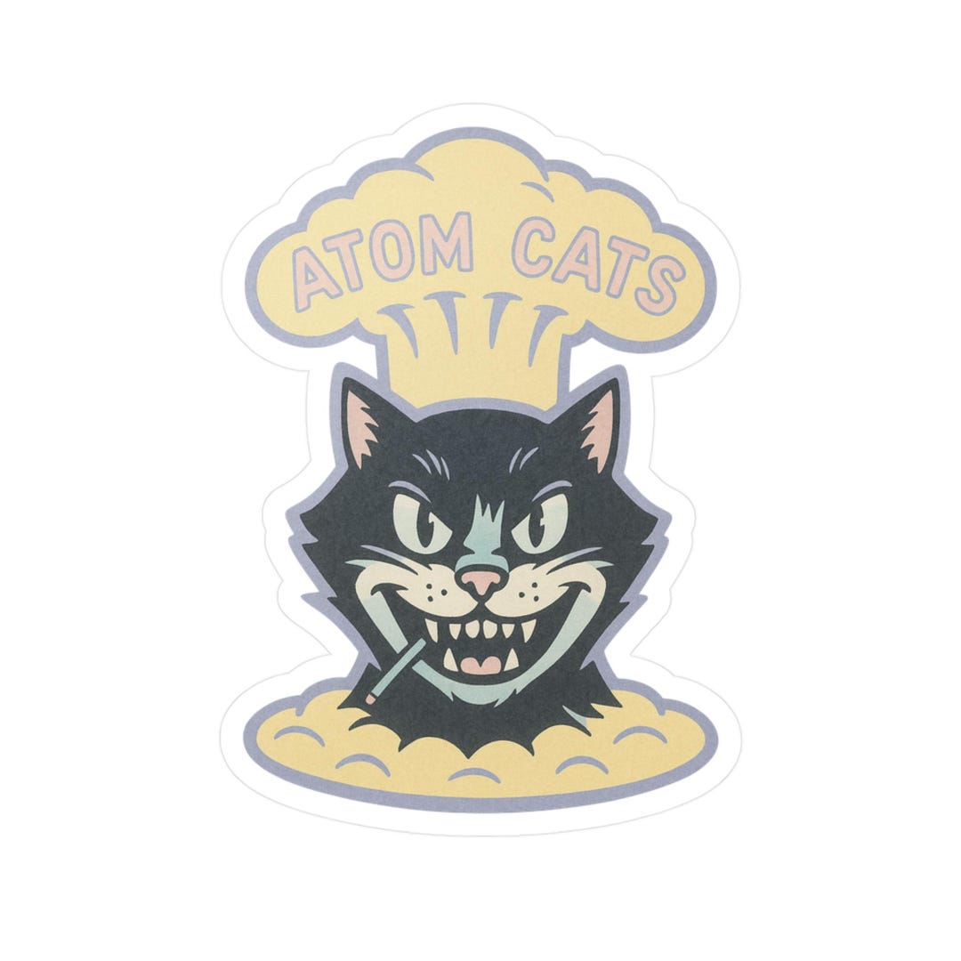 Pastel Atomic Cats Sticker: Fallout - Etsy