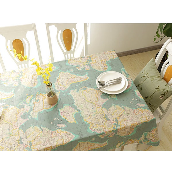 Map Tablecloth - Etsy