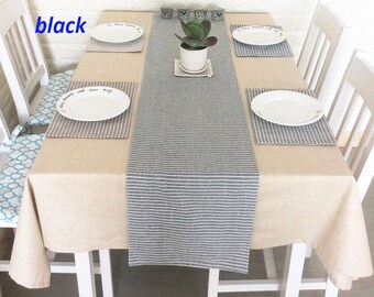 Table Runner Tassel Fringe Cotton linen Geometric Triangle | Etsy