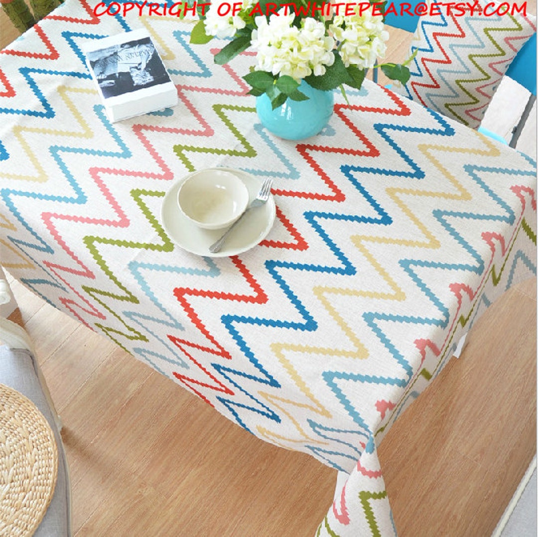 Tablecloth Colorful Chevron Rectangle Square Round Dinner,party,wedding ...