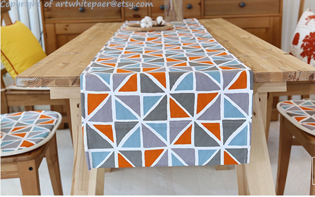 Table Runner Geometric Triangle Dining,coffee Table,wedding,party ...