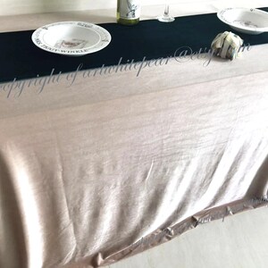 Velvet Tablecloth Beige Rectangle Square Round Oval Dining,coffee Table ...