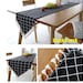 Table Runner Tassel Fringe Cotton Linen Geometric Triangle Dining ...