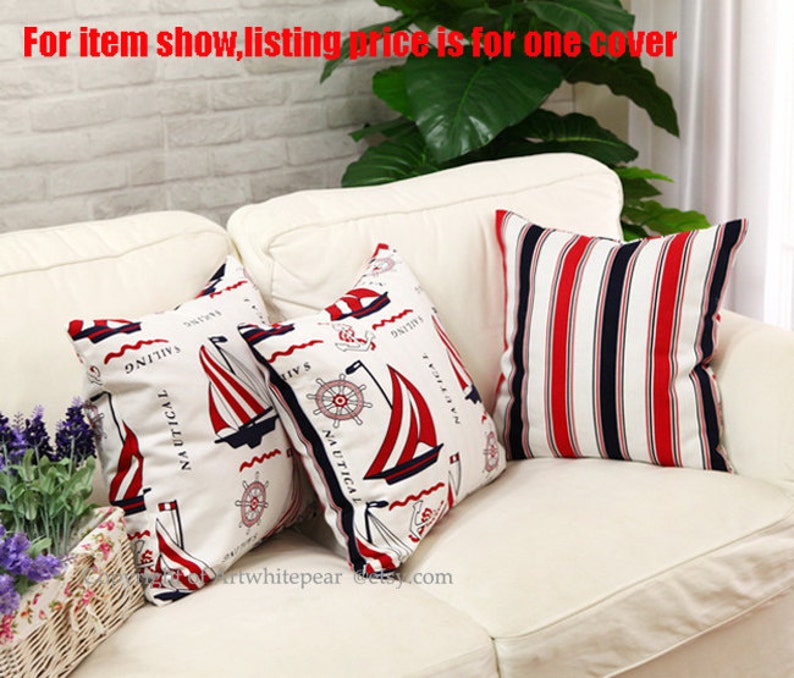 Red Navy Blue Stripe Rectangle Square Round Tablecloth - Etsy