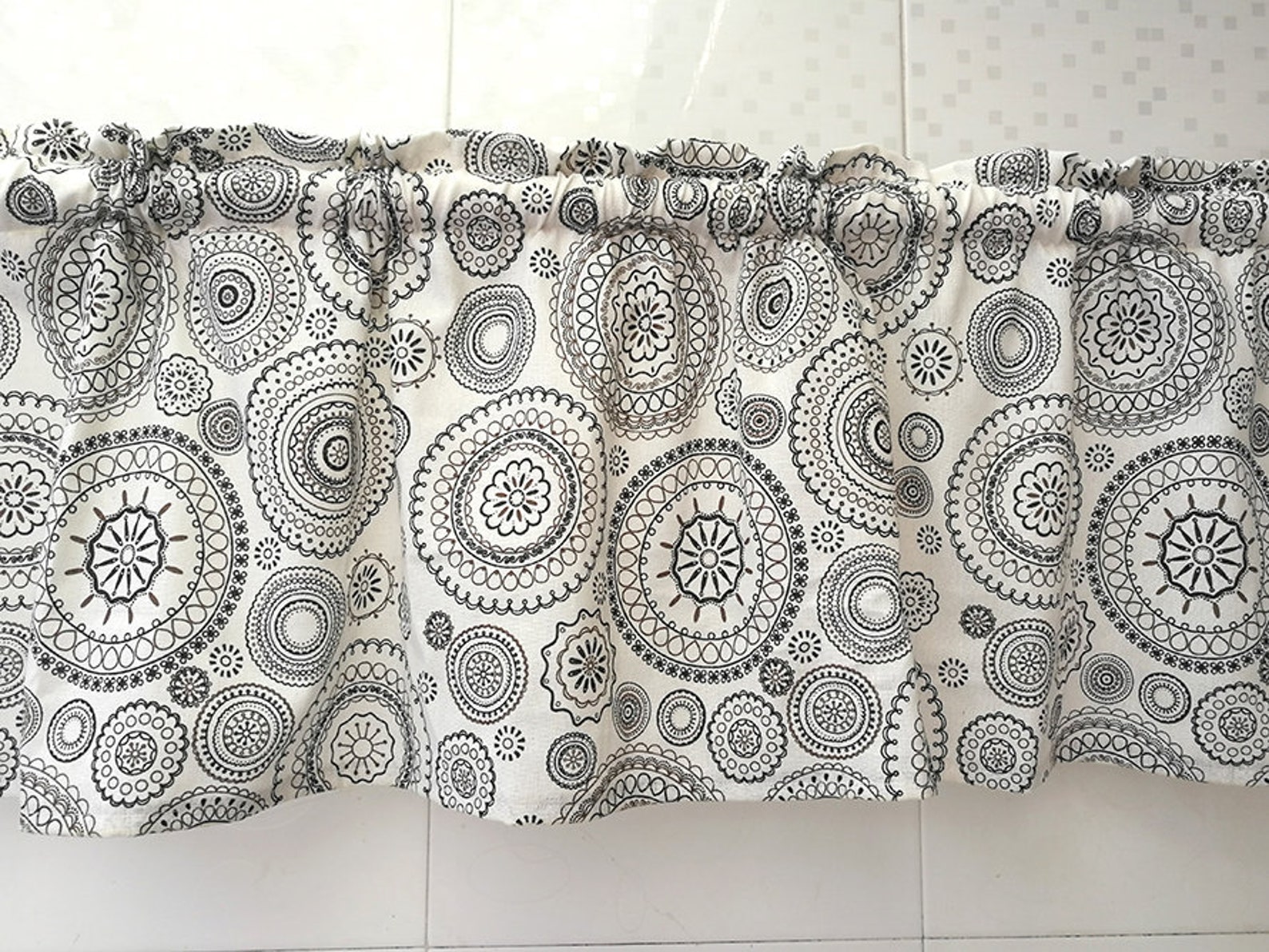 Cafe Curtain Window Valance Ruffled/window | Etsy