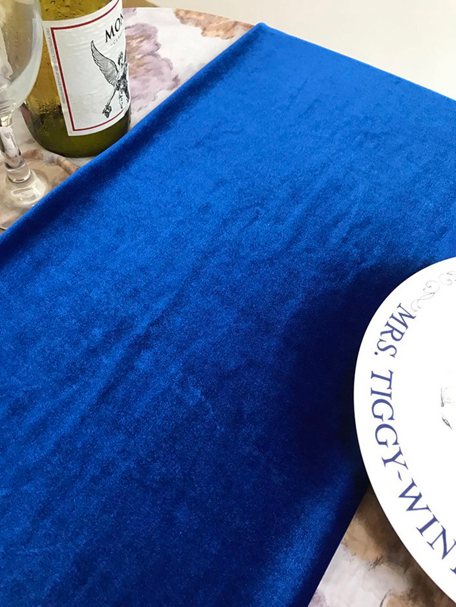 Velvet Table Runner Royal Blue Rectangle Square Round Oval | Etsy