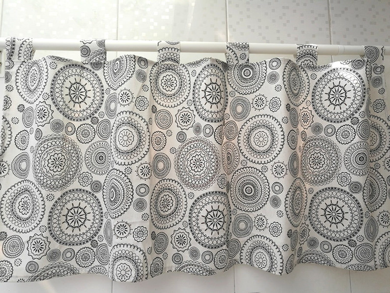 Cafe Curtain Window Valance Ruffled/window | Etsy