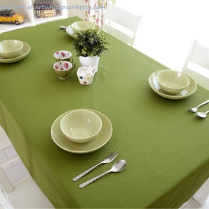 Tablecloth Solid Olive Green Rectangle Square Round Dinner,party ...