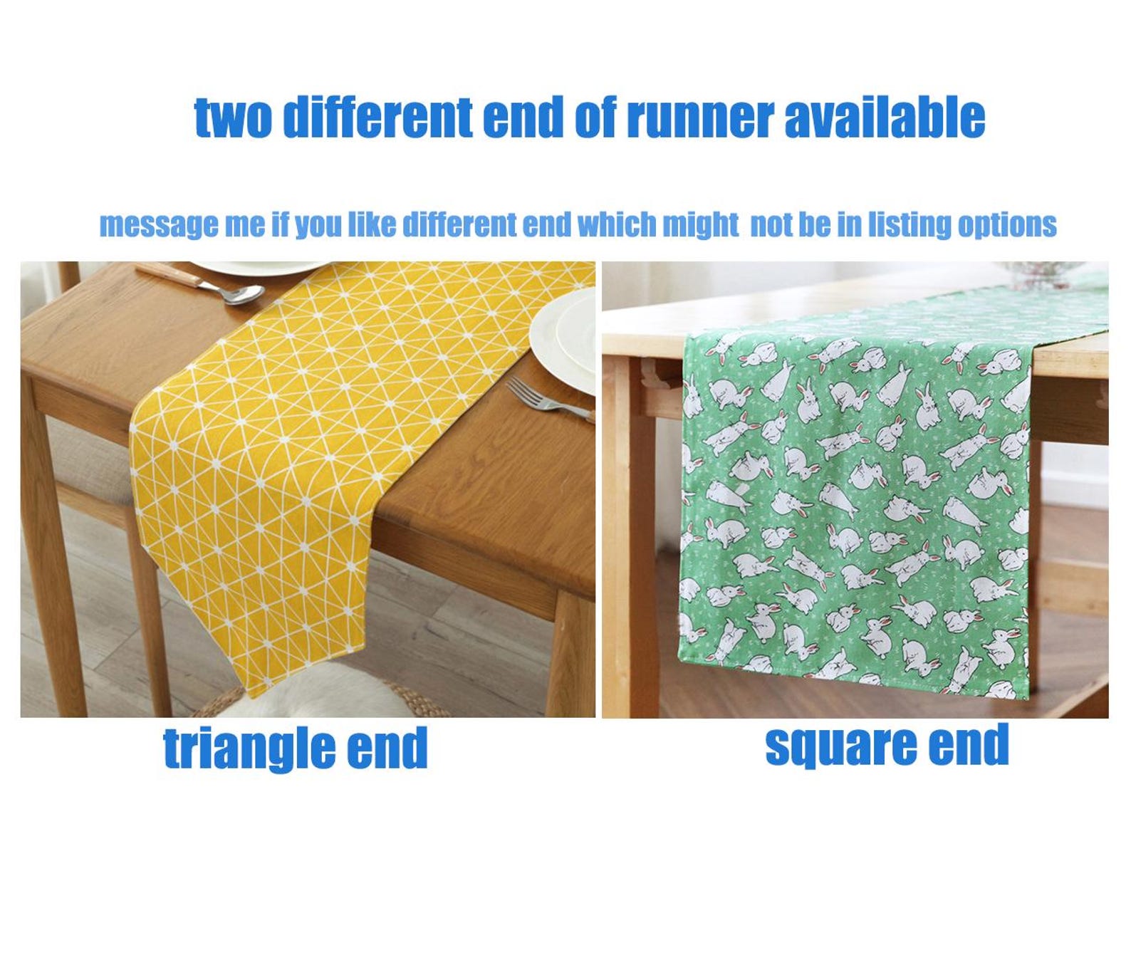 Triangle Coffee Table Runner,washable Cotton Runner,wedding Table ...