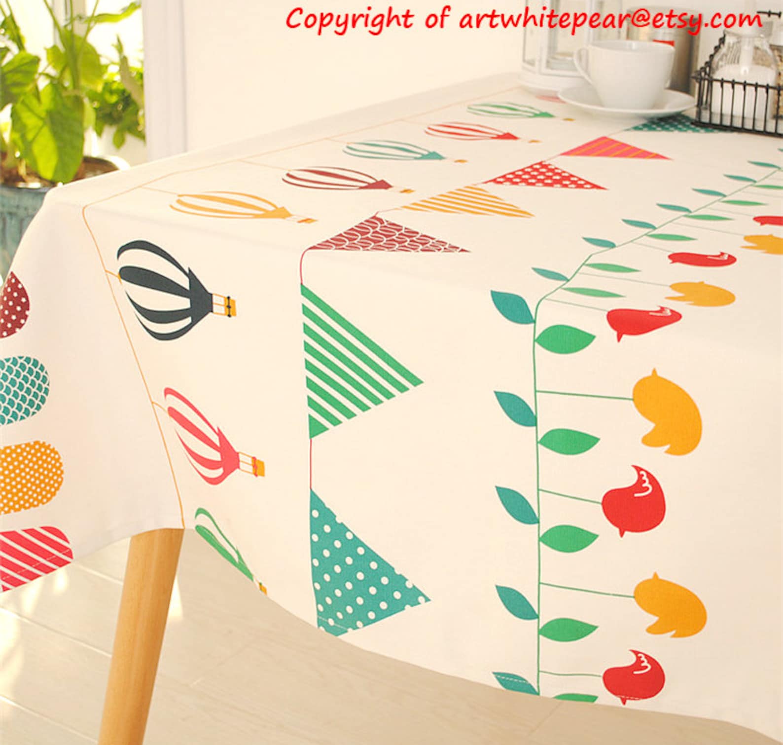 Tablecloth Party Banner Balloon Rectangle Square Round | Etsy