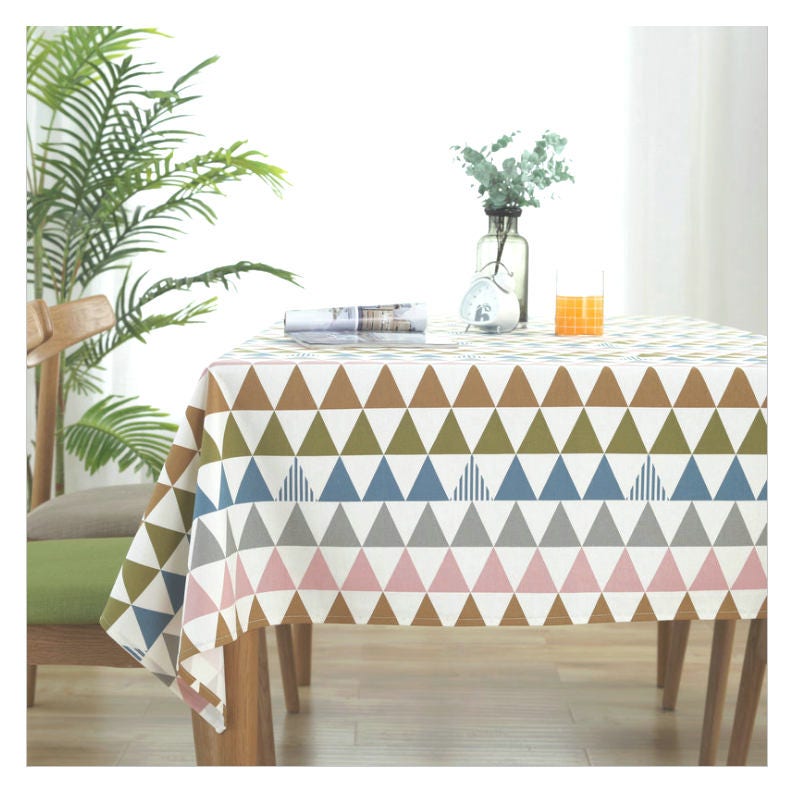 Tablecloth Geometric Triangle Rectangle Square Round | Etsy