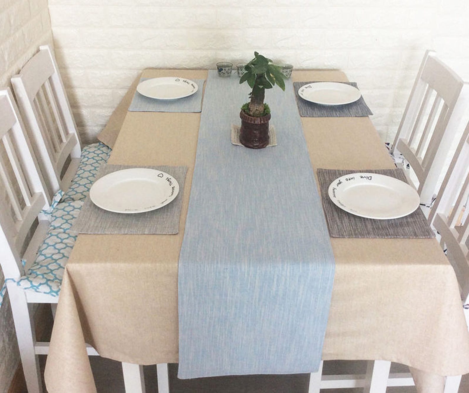 Linen Table Runner 4 Colors Diningcoffee Tablepartywedding - Etsy