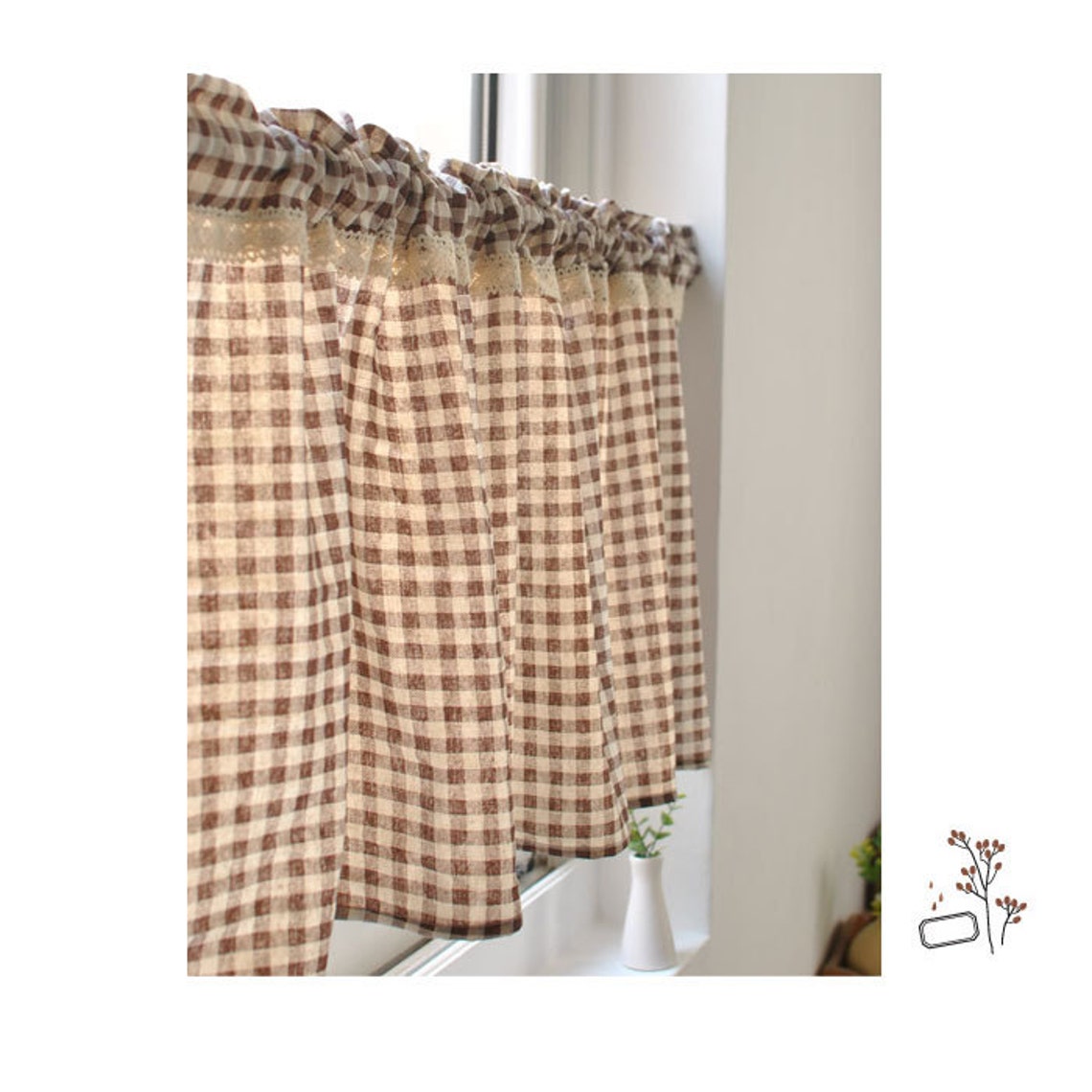Cafe Curtain Window Valance/window Treatment Topper/kitchen - Etsy