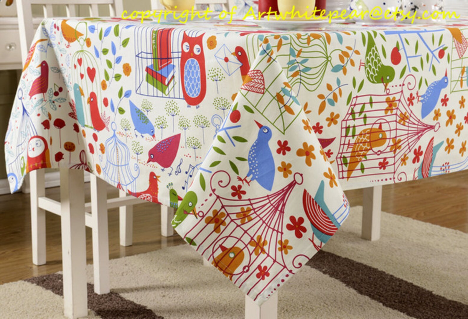 Tablecloth Animals Birds Owl Rectangle Square Round Oval - Etsy