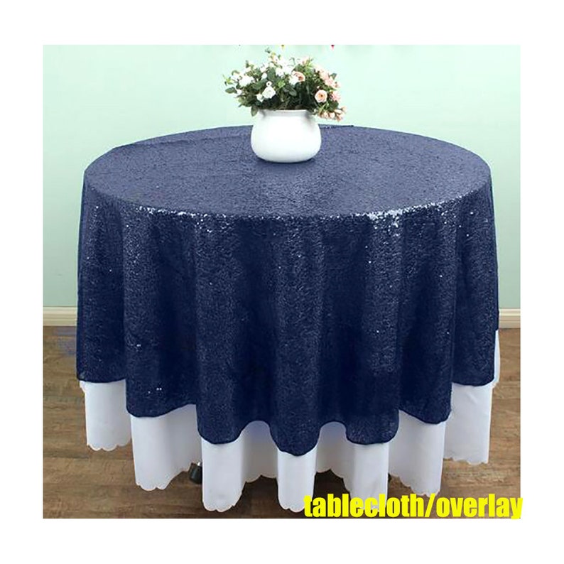 Navy Blue Sequin Tablecloth, Glitz Wedding Decor - Etsy