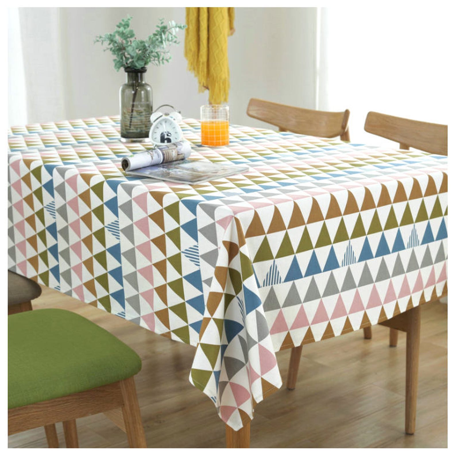 Tablecloth Geometric Triangle Rectangle Square Round - Etsy