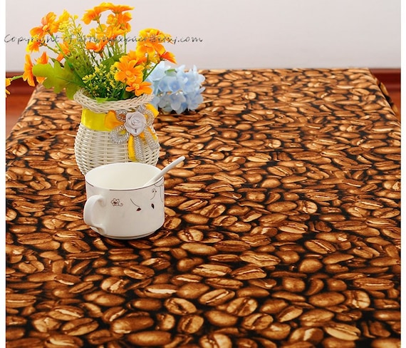 Coffee Tablecloth Coffee Beans Rectangle Square Round - Etsy