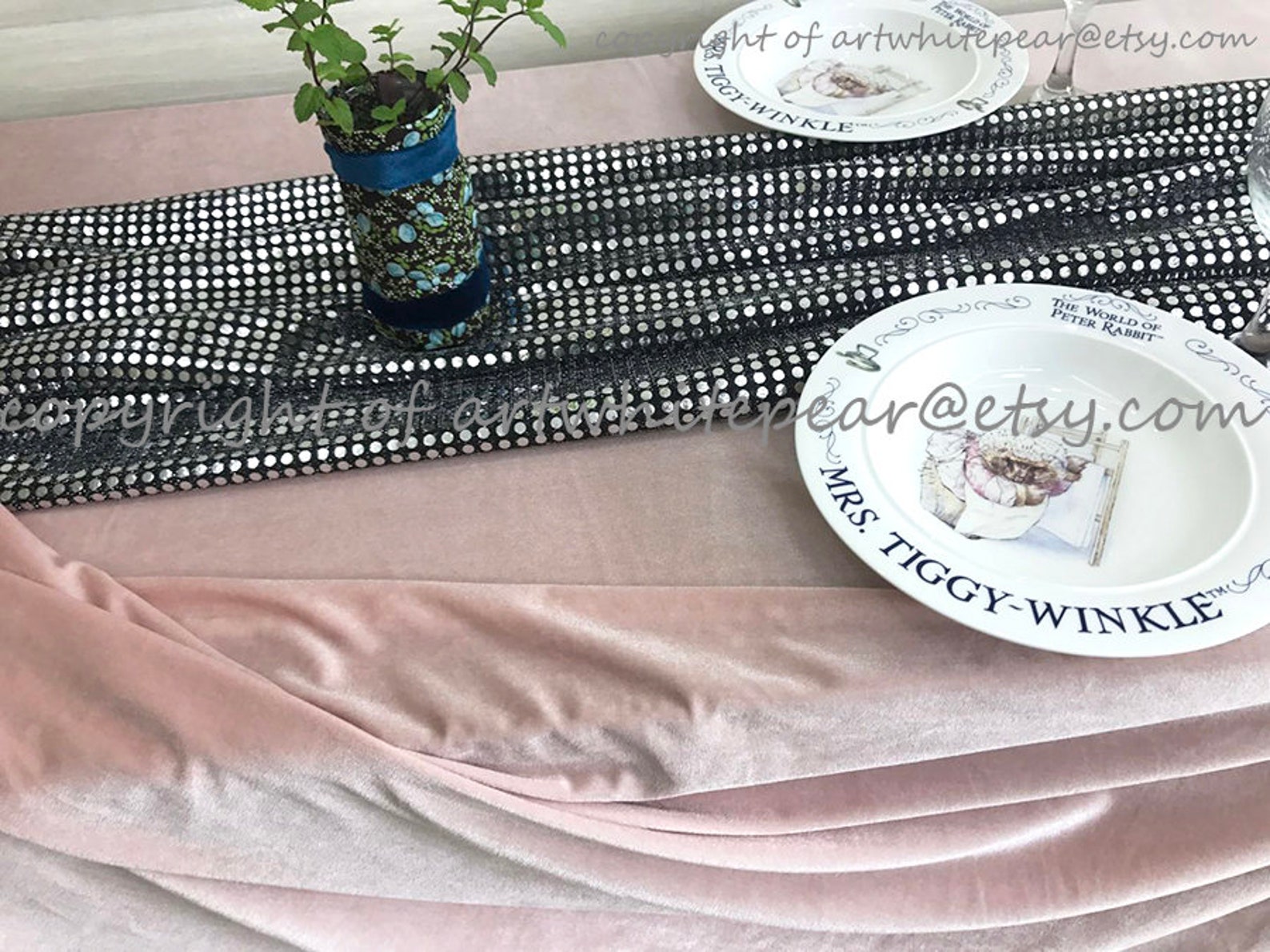 Velvet Tablecloth Blush Rectangle Square Round Oval Dining,coffee Table ...