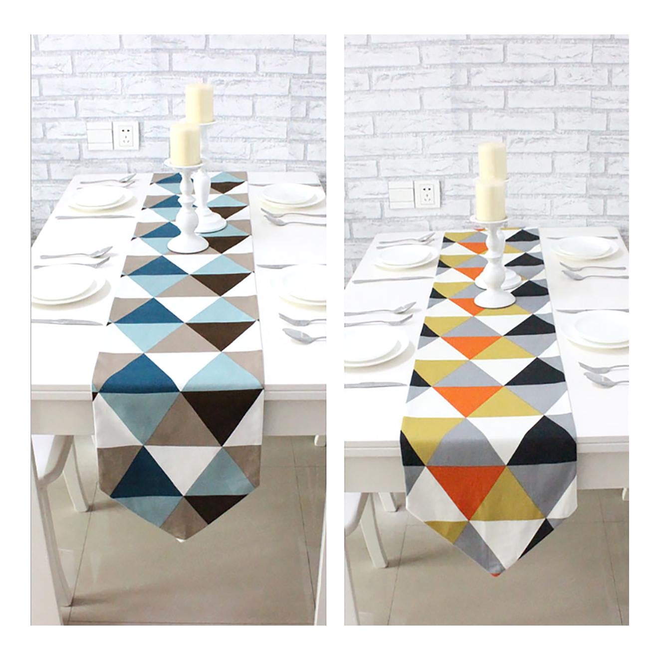 Triangle Coffee Table Runner,washable Cotton Runner,wedding Table ...